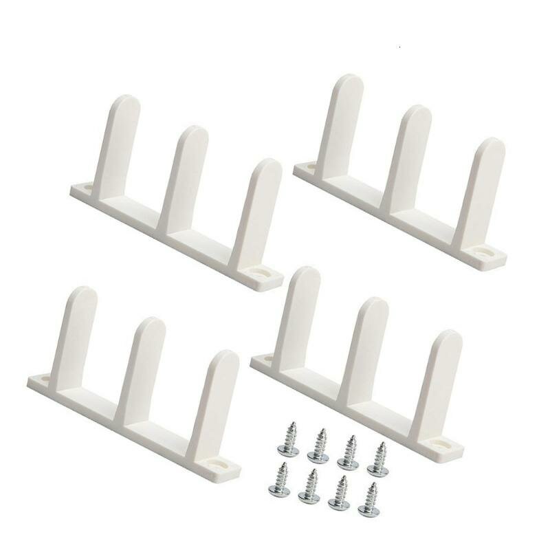 Направляющая для пола дверцы шкафа на боковой стенке с винтами-белый