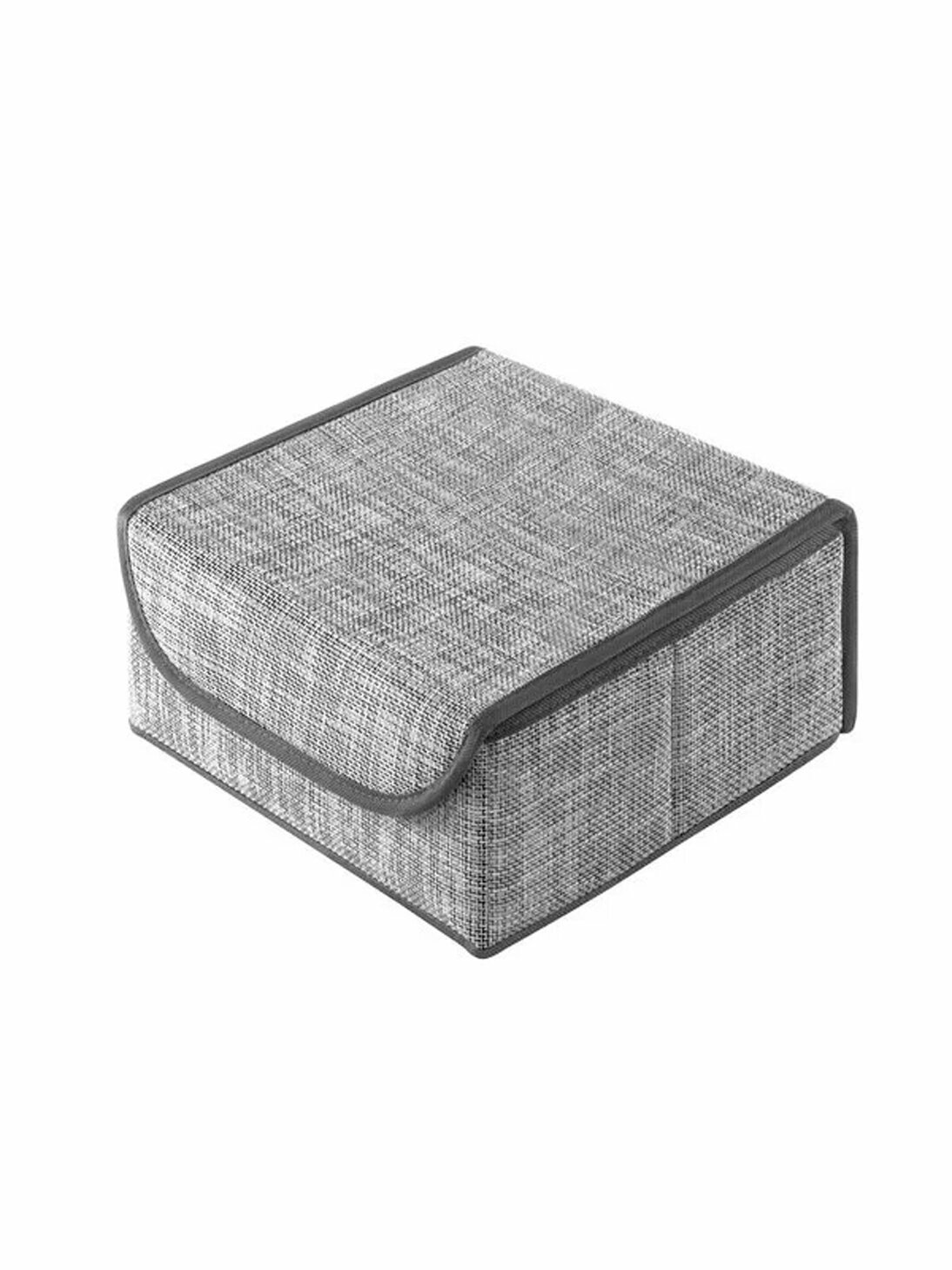 Коробка для хранения с крышкой Casy Home 27x25x12см цвет серый