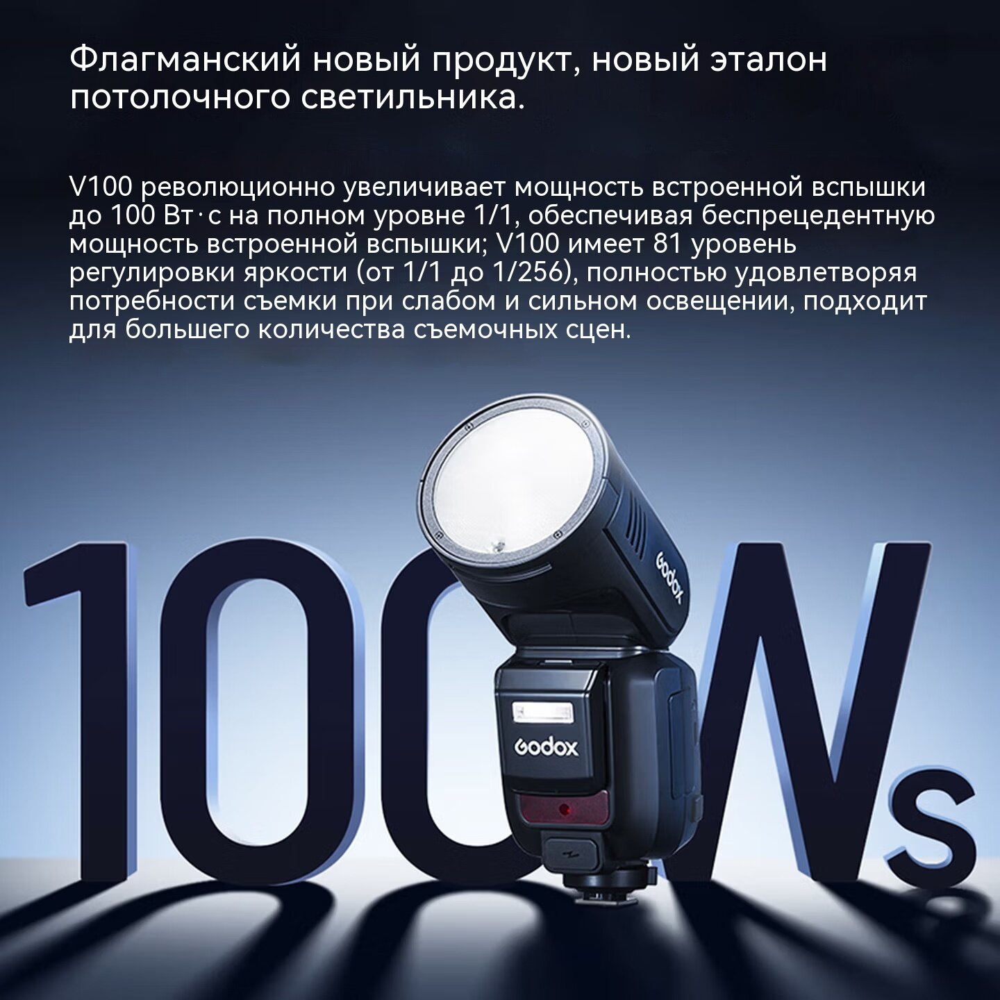 GODOX V100, встроенная вспышка, высокоскоростная синхронизация, литиевая батарея TTL, подсветка "горячий башмак", карманный фонарь, съемка на открытом воздухе, портативный светильник для свадебной фотосъемки, версия для Nikon