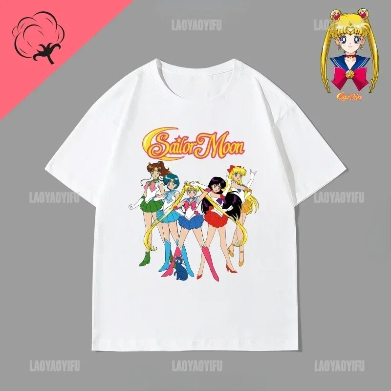 Футболка белая Sailor Moon Laoyaoyifu