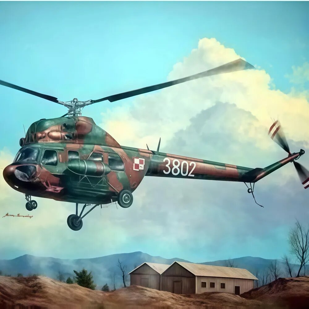 Сборная модель вертолета Hobby Boss Mi-2T Hoplite 1:72, пластиковая модель для сборки, для взрослых — фото 1