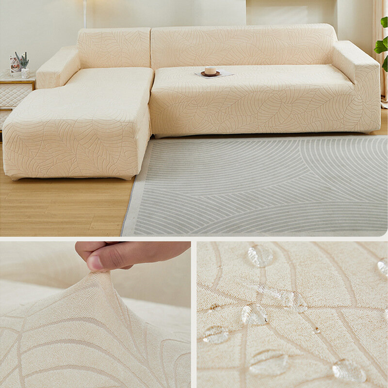 Водонепроницаемый универсальный чехол для дивана, подушка для дивана, ткань для чехла дивана, покрывало для дивана, трехместный диван с жаккардовым узором в виде листьев.