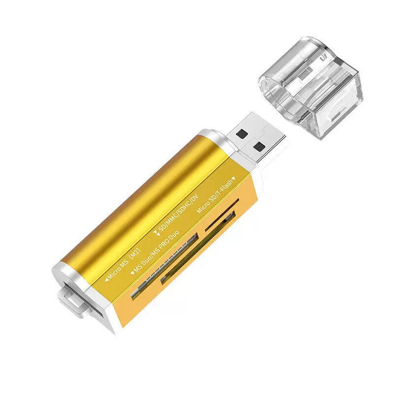Многофункциональный высокоскоростной кардридер для карт памяти SD/TF/MS, для использования в грузовиках, мобильных