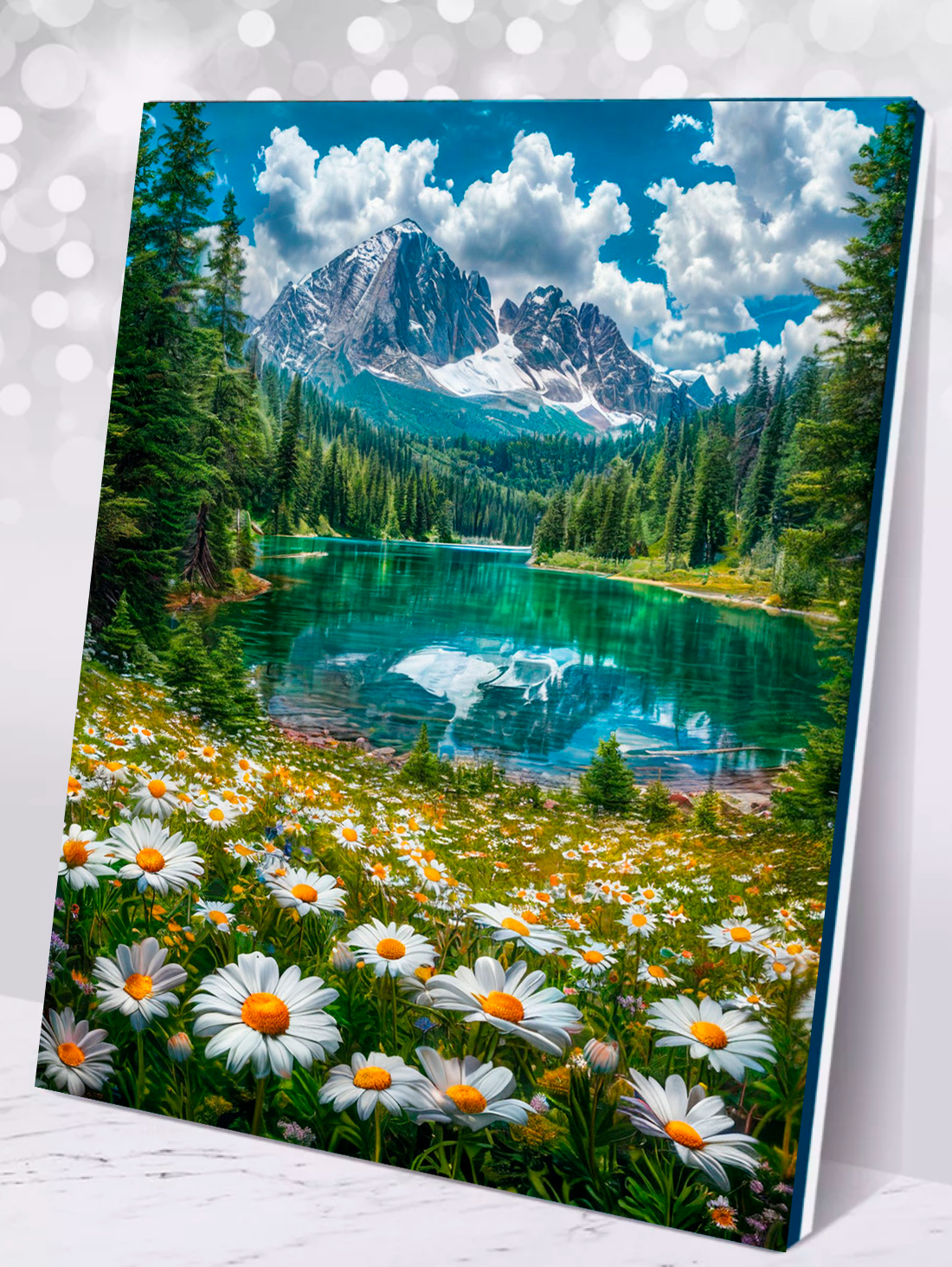 Картина по номерам "Горное озеро", хлопковый холст на подрамнике 40х50 см, акрил, 000 Art Hobby Home