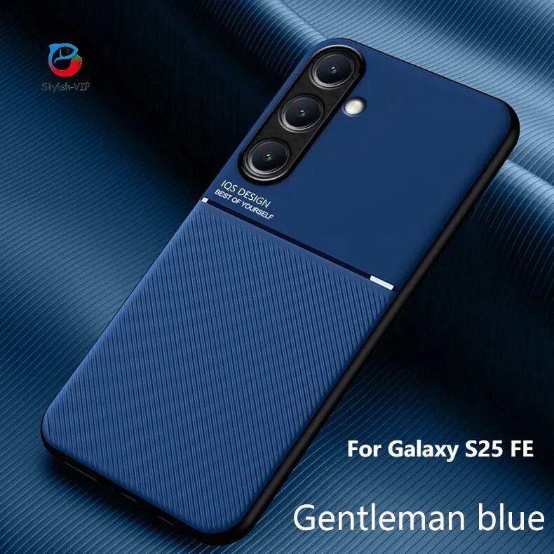 Модная софтшелл чехол для Samsung S25 FE ( Самсунг С25 ФЕ ) , магнитная металлическая пластина