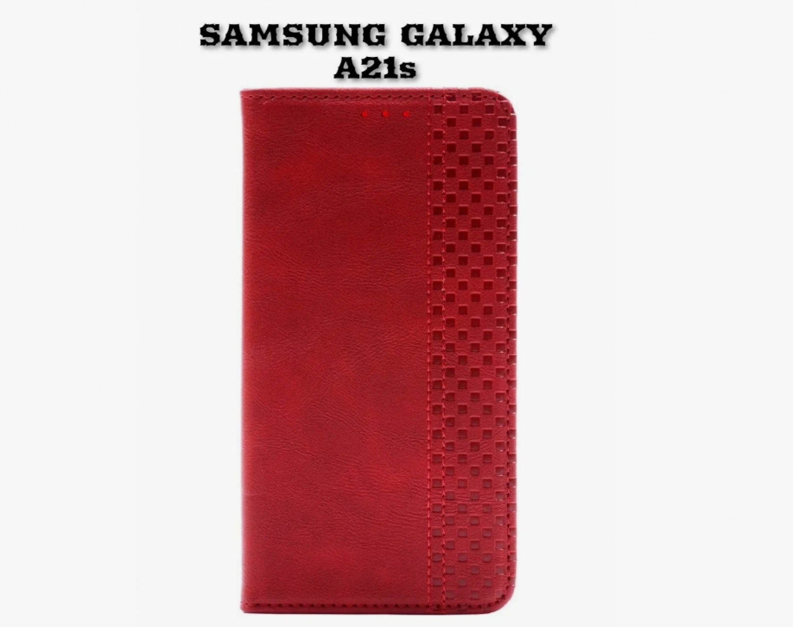 Чехол-книжка MyPads для Samsung Galaxy A21s SM-A217F (2020) из импортной кожи, ретро красный, магнитный замок