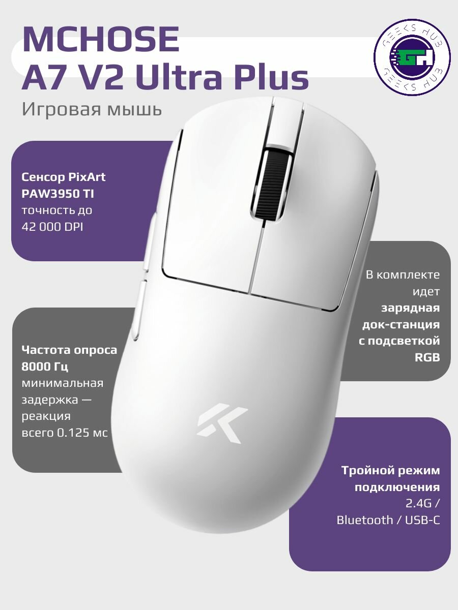 Игровая мышь MCHOSE A7 V2 Ultra Plus