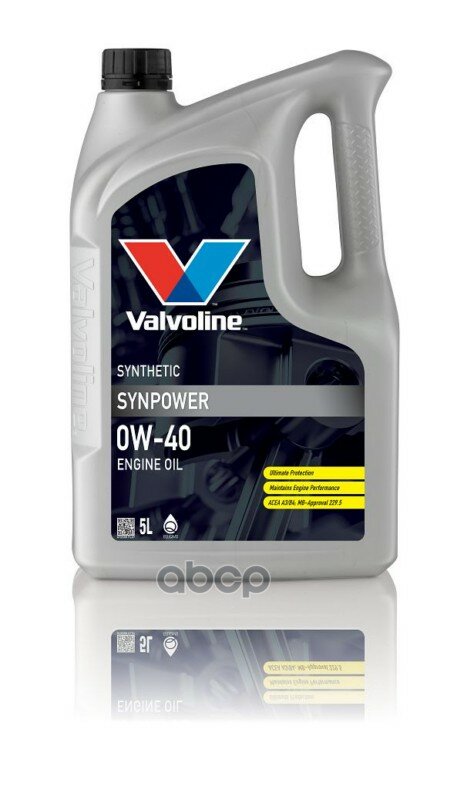 Valvoline Масло моторное VALVOLINE SYNPOWER 0W-40 5л На складе