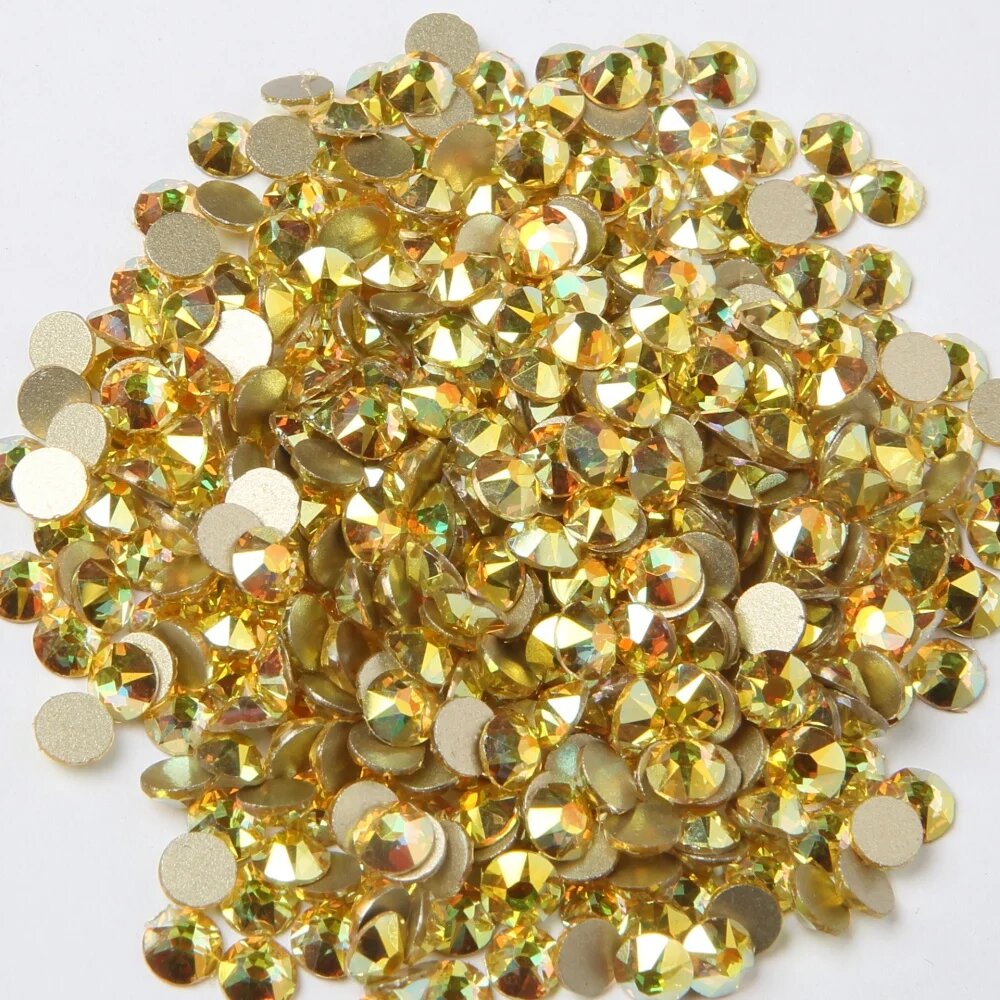 Хрустальные стразы Nailsworld 2088 для декорирования SS20 1440Pcs, Metal Sunshine