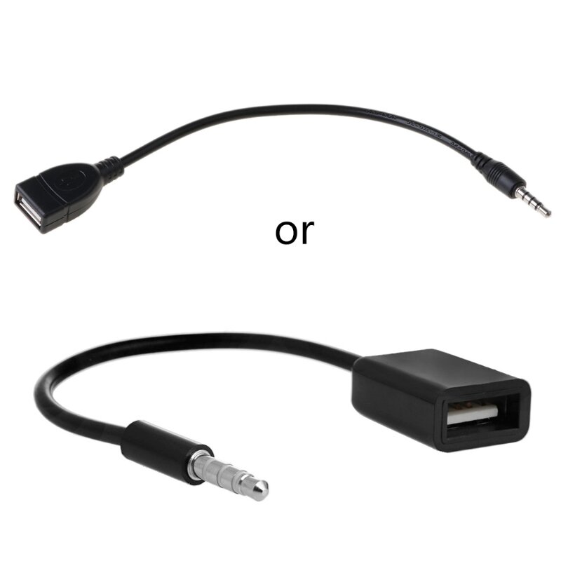 Портативный кабель-преобразователь 3,5 мм в USB Для подключения к интерфейсу Aux автомобиля и U-диску