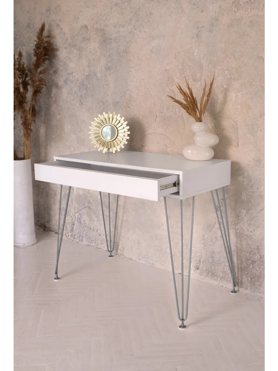 Туалетный столик-консоль ТПП салве Модерн, ЛДСП, металл, цвет серый, выдвижной ящик