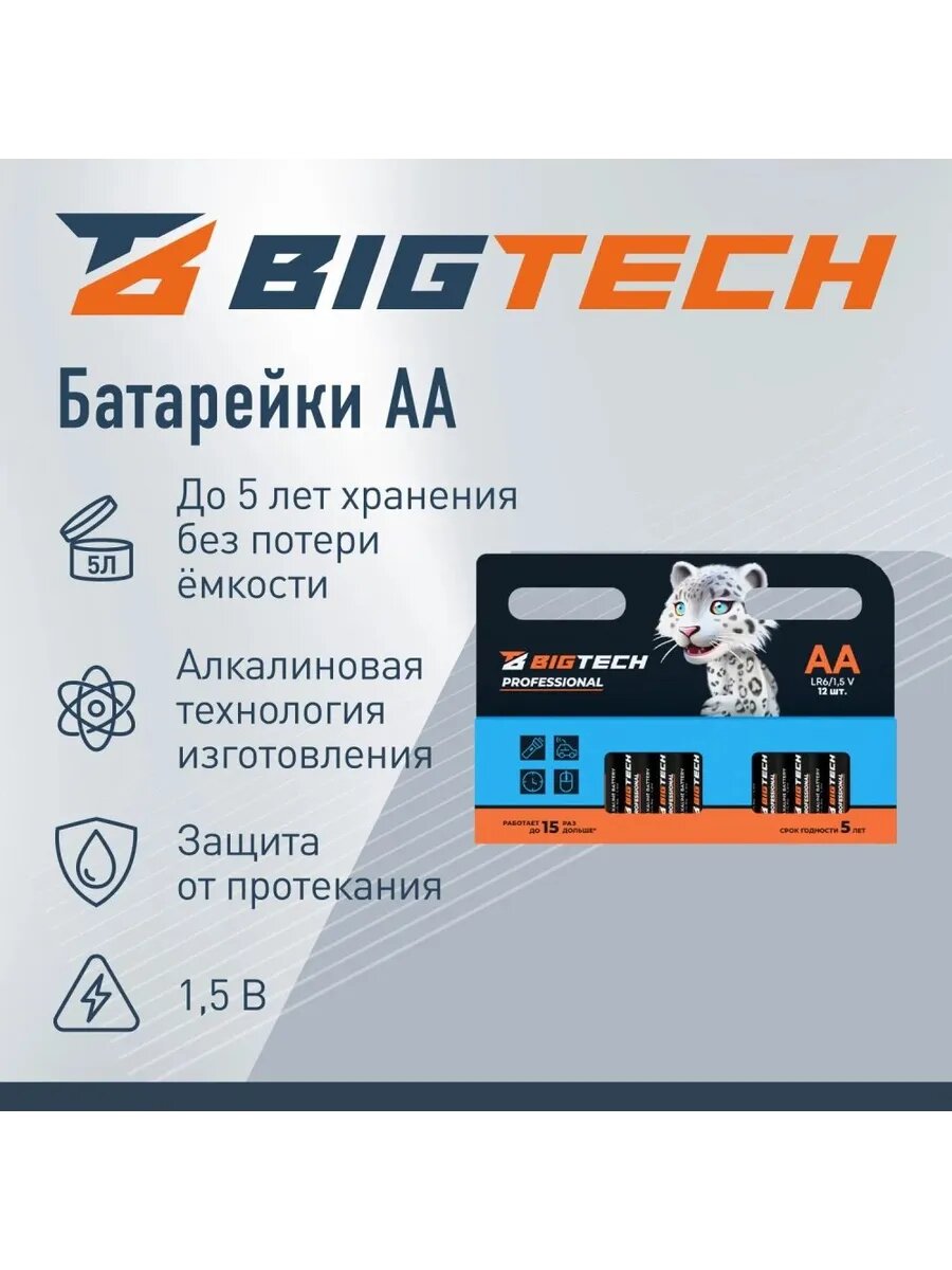 Энергия для ваших устройств - батарейки BigTech