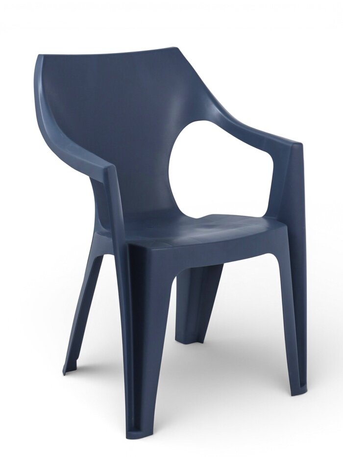 Кресло садовое Decorona DeForma, 55×53.5×78.5 см, пластиковое, цвет графитовый шторм