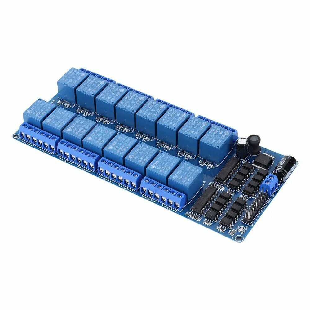 16-канальное реле 12 В, компактное (180 90 20 мм)