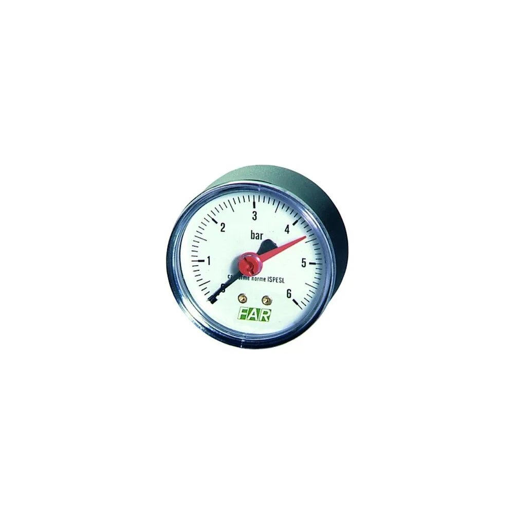 Манометр FAR 1/4 , 0-6 бар, - 20-80 C, O 63 мм FA 2500 06, для контроля за давлением воды