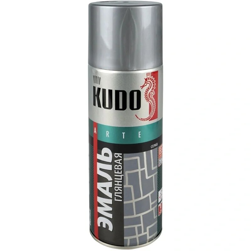 Краска аэрозольная универсальная Kudo ku-1018 серая глянцевая 520 мл, 2428948