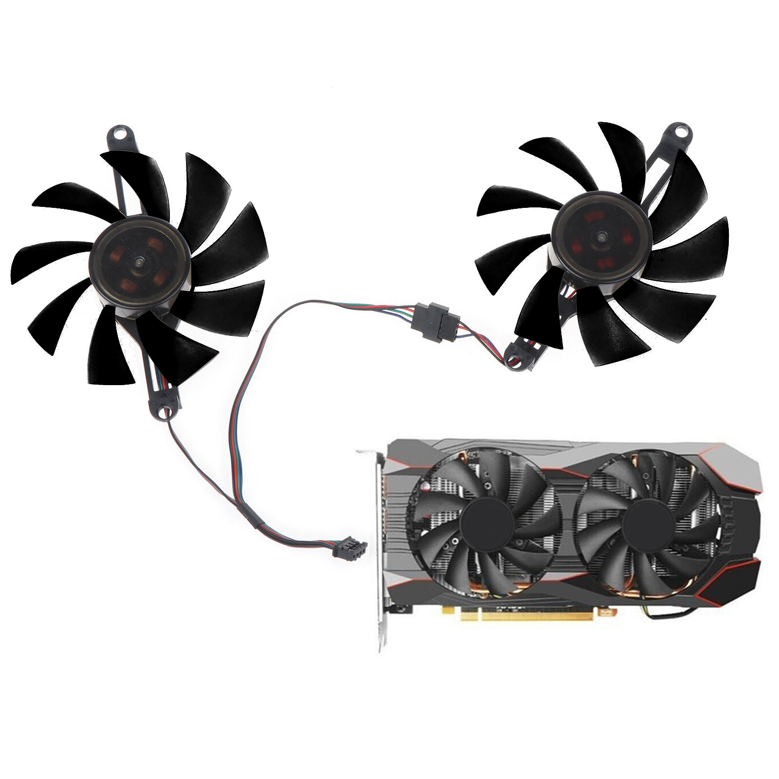 Оригинальный вентилятор VGA для видеокарт Radeon RX 580 RX5500 XT 4-контактный
