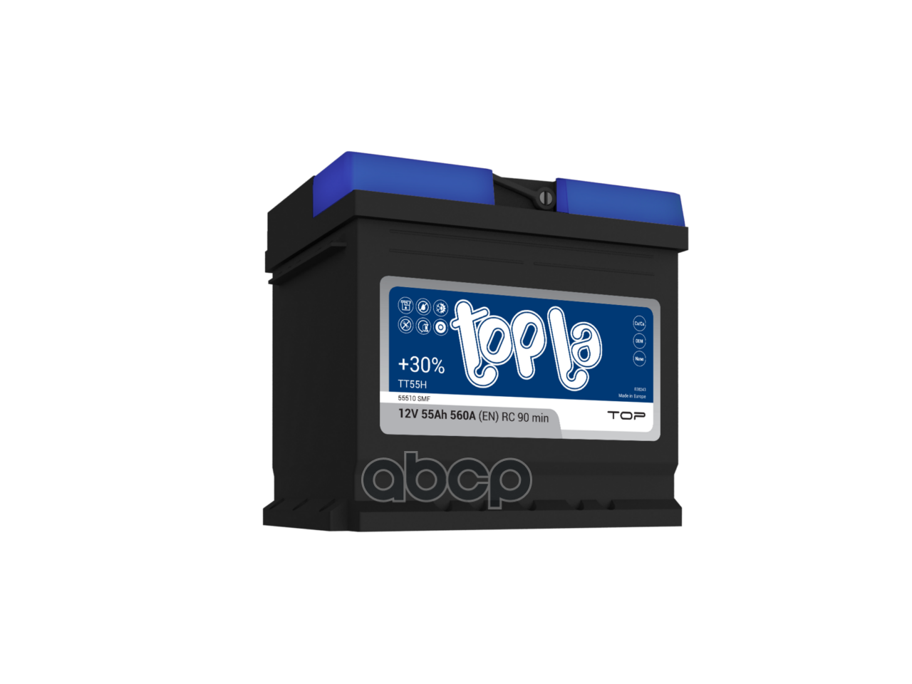 Аккумулятор TOPLA Top 55 А/ч обратный R+ 207x175x190 L1 EN 560 А Topla арт. 1031496