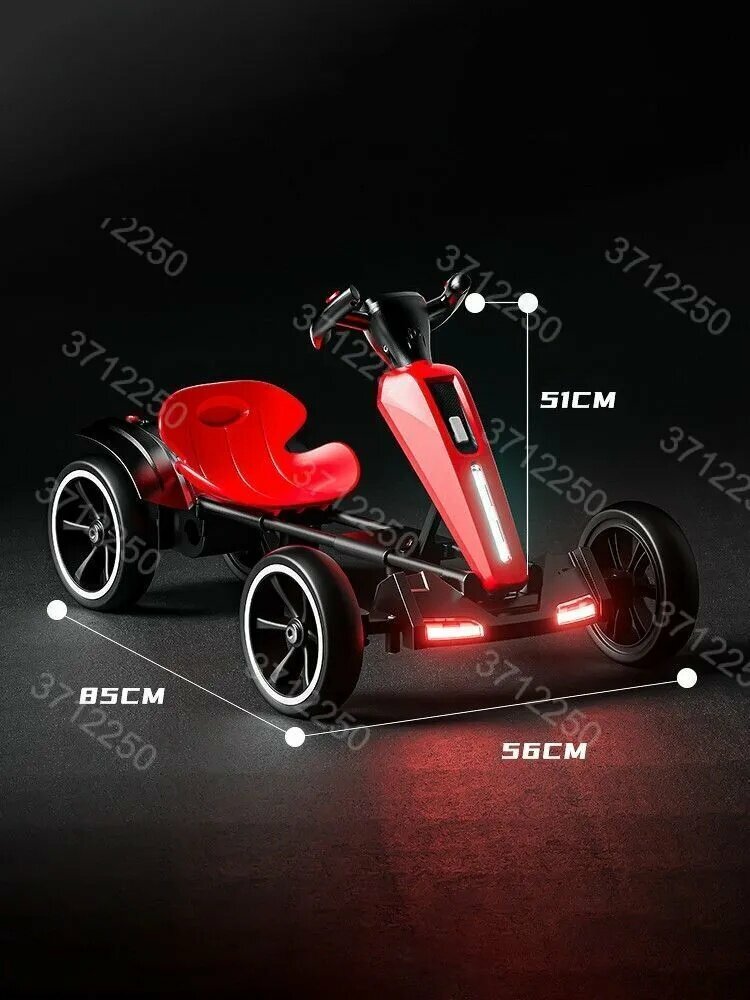 Детский электро-карт с пультомСкладной, подходит для детей в возрасте от 3 до 12 лет белый