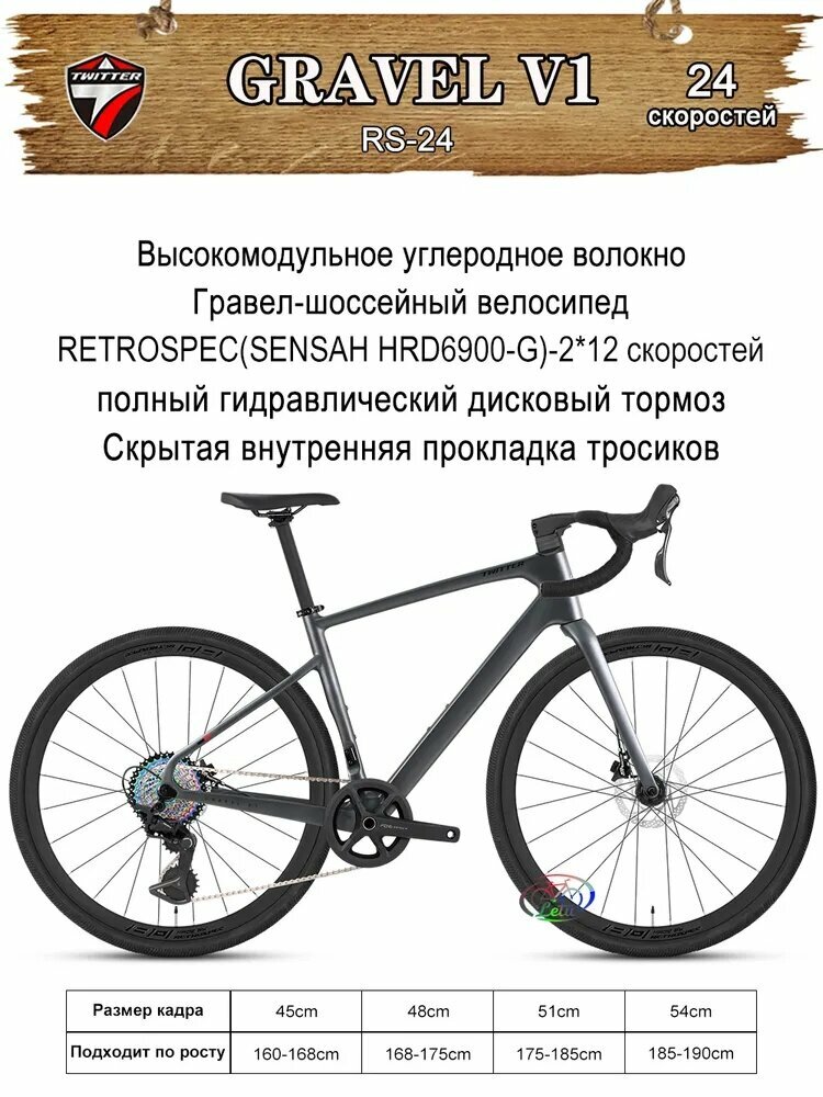 Twitter Велосипед Гравийный, Gravel V1