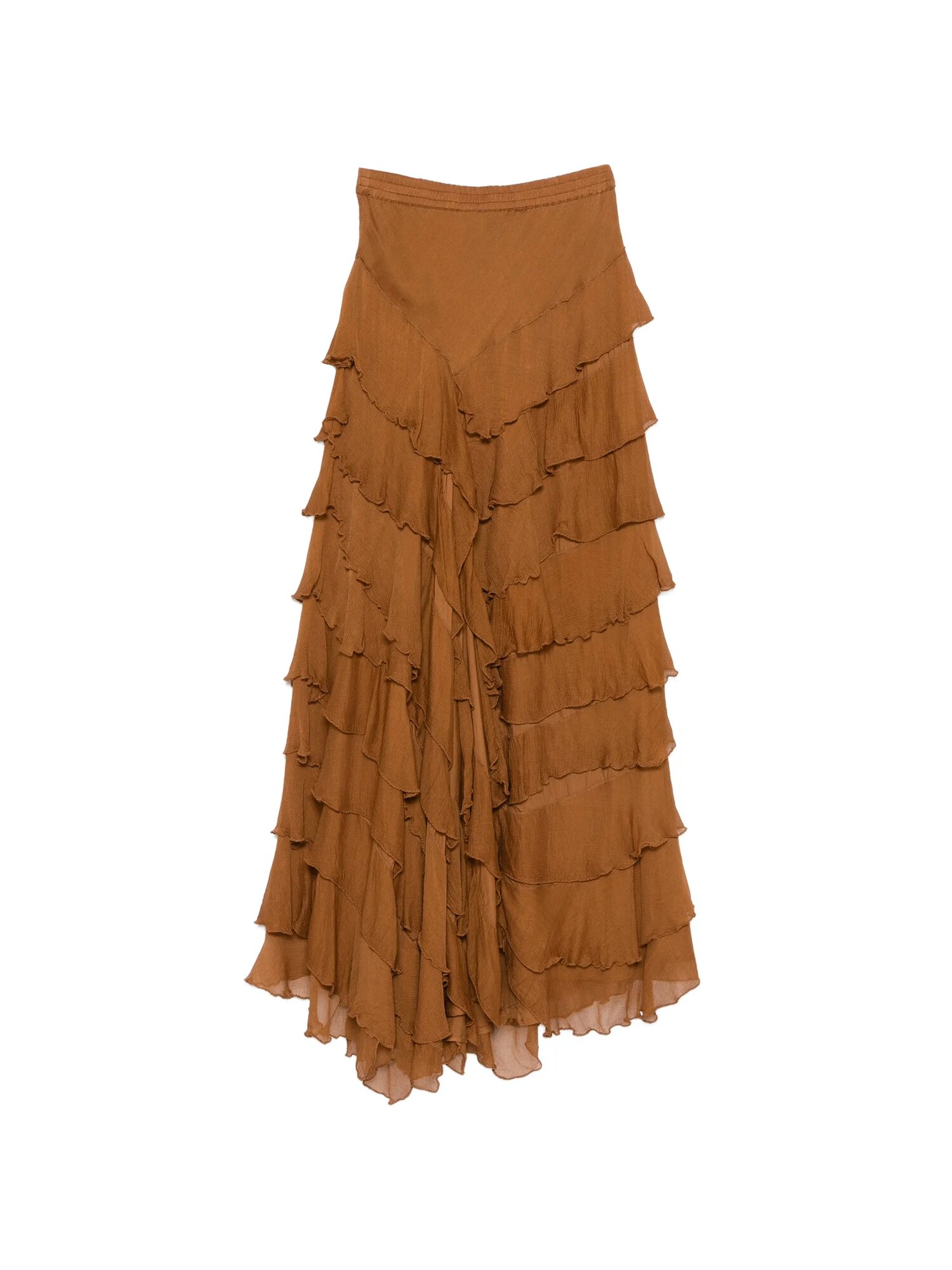 Юбка Mes Demoiselles Ruffled skirt, размер 36, brown — фото 1