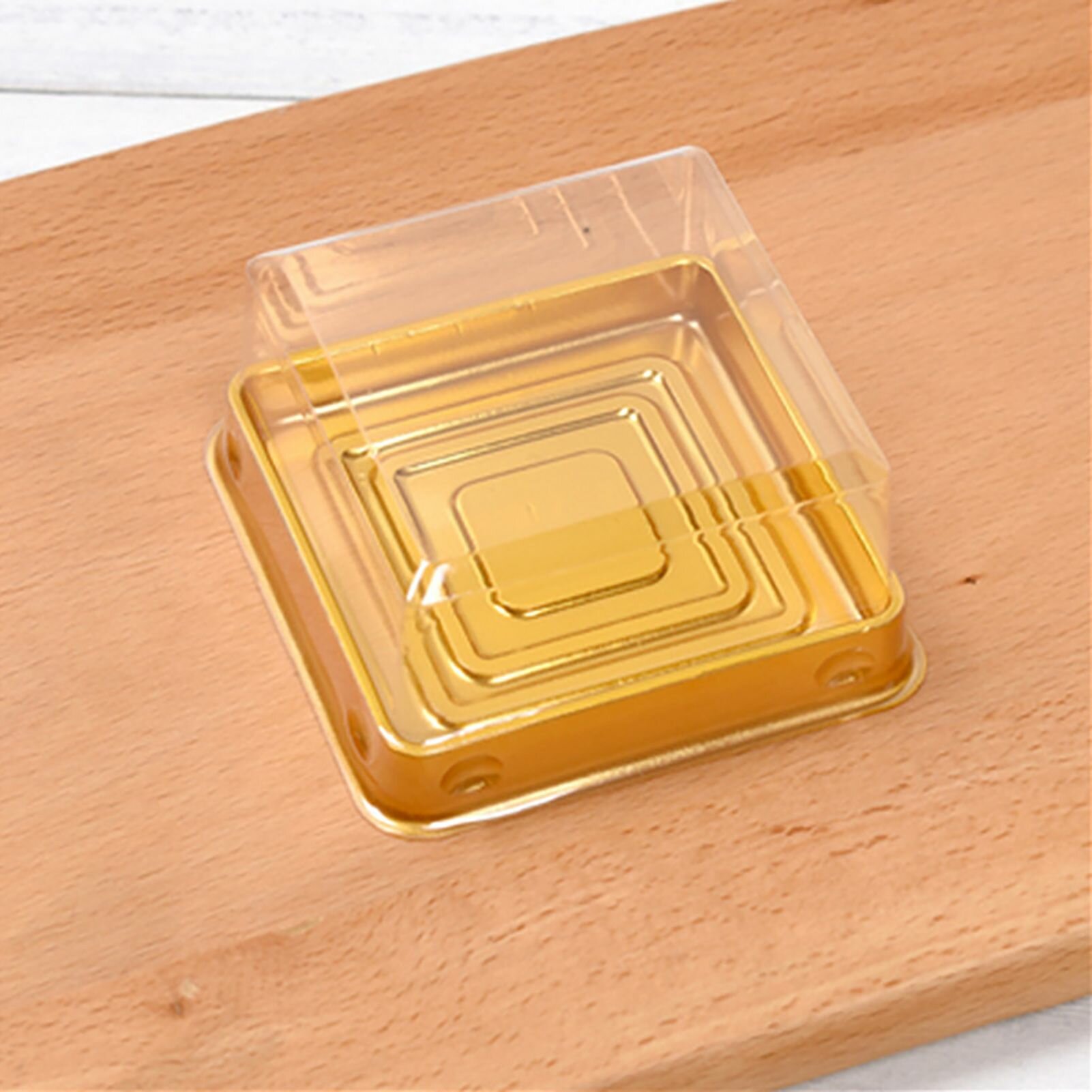 Прозрачная пластиковая упаковка для тортов 50 шт квадратные одноразовые контейнеры для выпечки и десертов