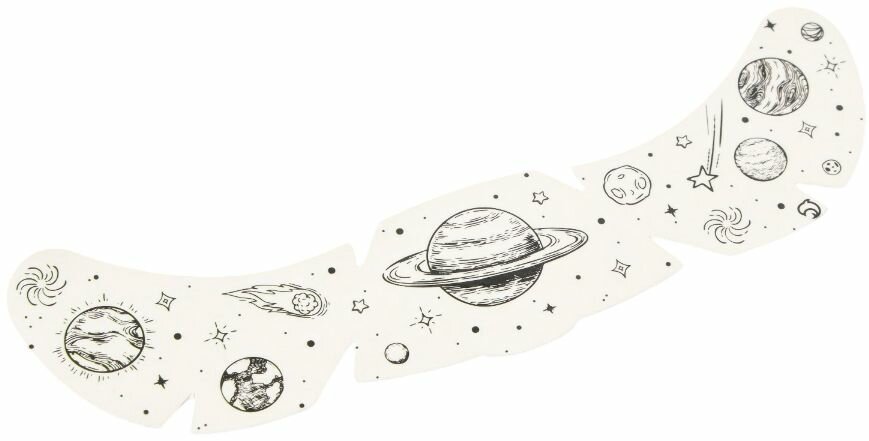 Переводная тату на лицо чёрная "Веснушки. Космос", 16х5 см, маленькие временные татуировки на тело