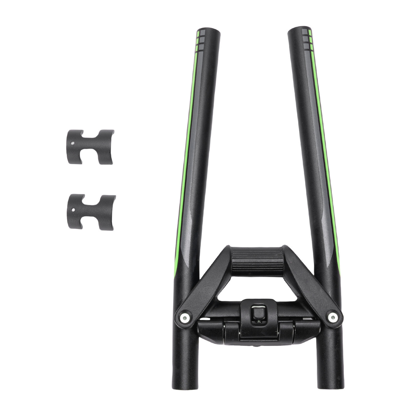 Складной велосипедный руль, высокопрочный, быстросъемный, для горного велосипеда, сменный аксессуар для выноса руля 25,4–31,8, черный/зеленый.