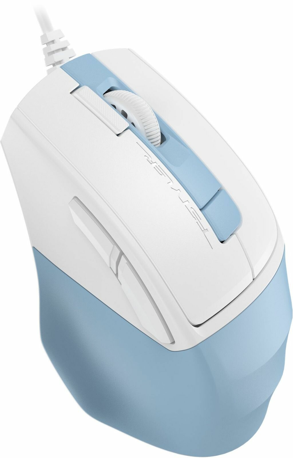 Компьютерная мышь A4Tech Fstyler Air голубой с белым, оптическая 2400dpi silent USB 7but (FM45S AIR USB (LCY BLUE))