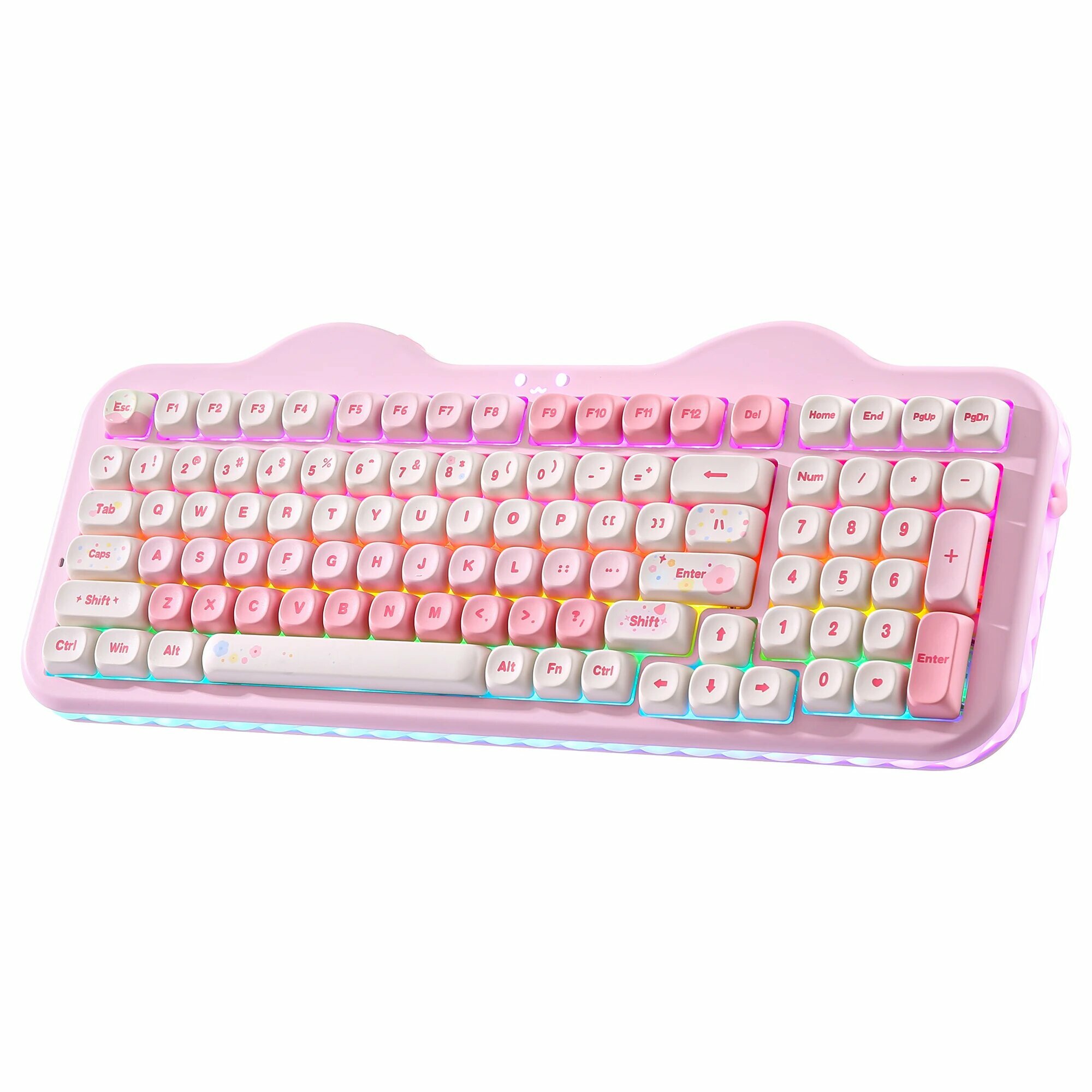 Механическая клавиатура YUNZII C98 99 клавиш Pink, Milk V2