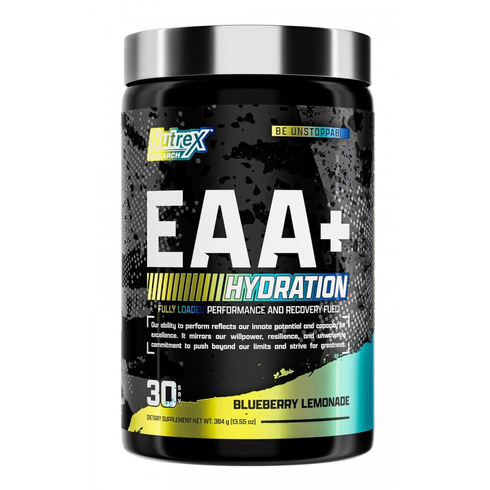 Незаменимые EAA аминокислоты Nutrex EAA + Hydration, 390 г, Вкус Blueberry Lemonade / Черничный Лимонад