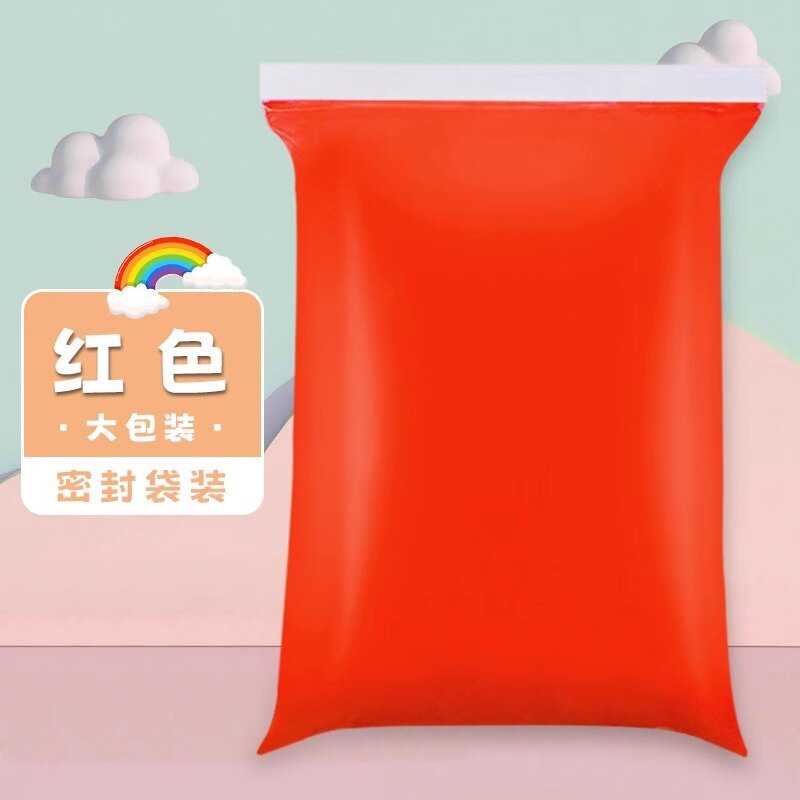 Красный детский нетоксичный легкий пластилин 500г в большой упаковке для творческих занятий, 24 цвета в комплекте