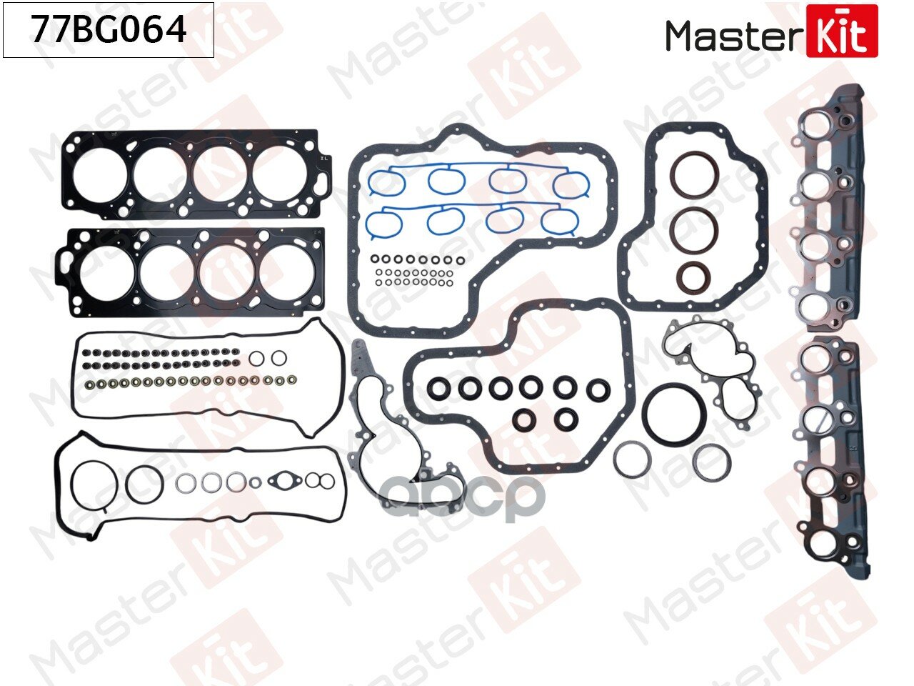 77BG064 Комплект прокладок ДВС(полный) TOYOTA LAND CRUISER 200 2UZFE 07- MasterKit арт. 77BG064