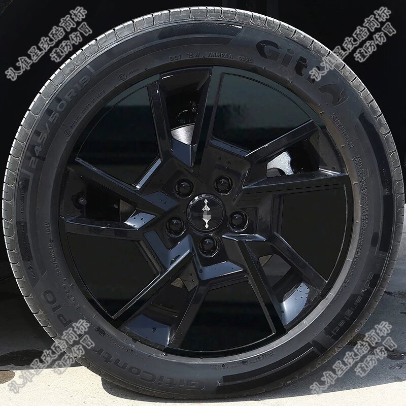 Набор наклеек для колес Equinox Titanium 3 - стиль A, глянцевый черный, 19 дюймов, 5 штук