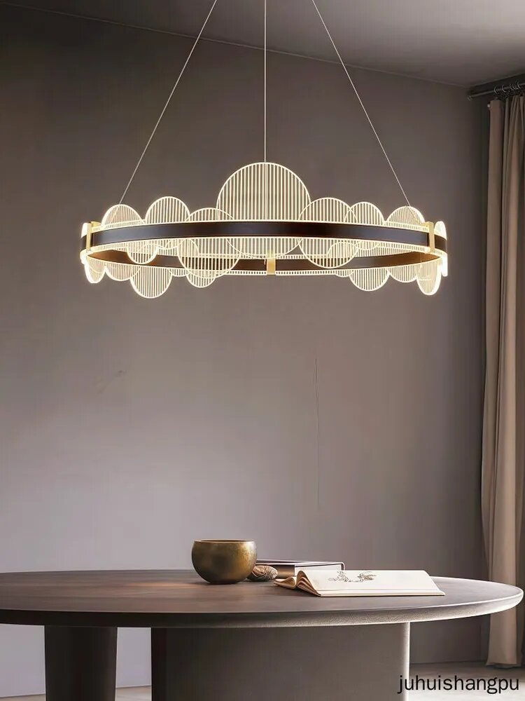 Светодиодная люстра LED 48 Вт для гостиной 60 см Арт-деко регулировка цветовой температуры — фото 1