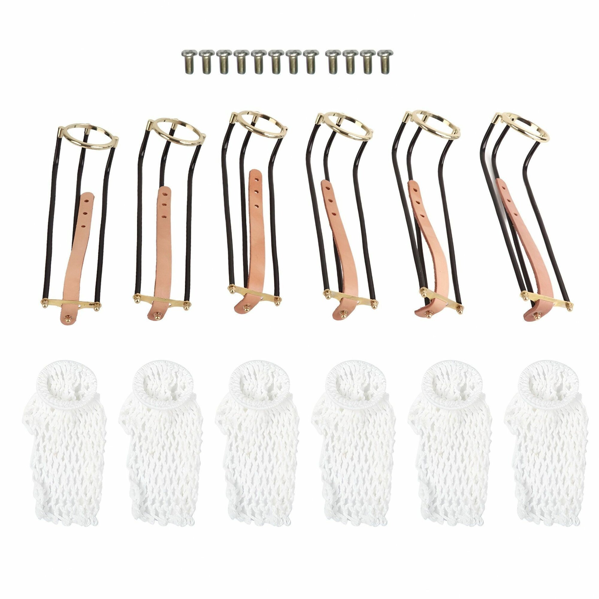 6 сменных направляющих для луз бильярдного стола с сетками. Аксессуары для бильярдного стола для легкой установки и долговечного использования.