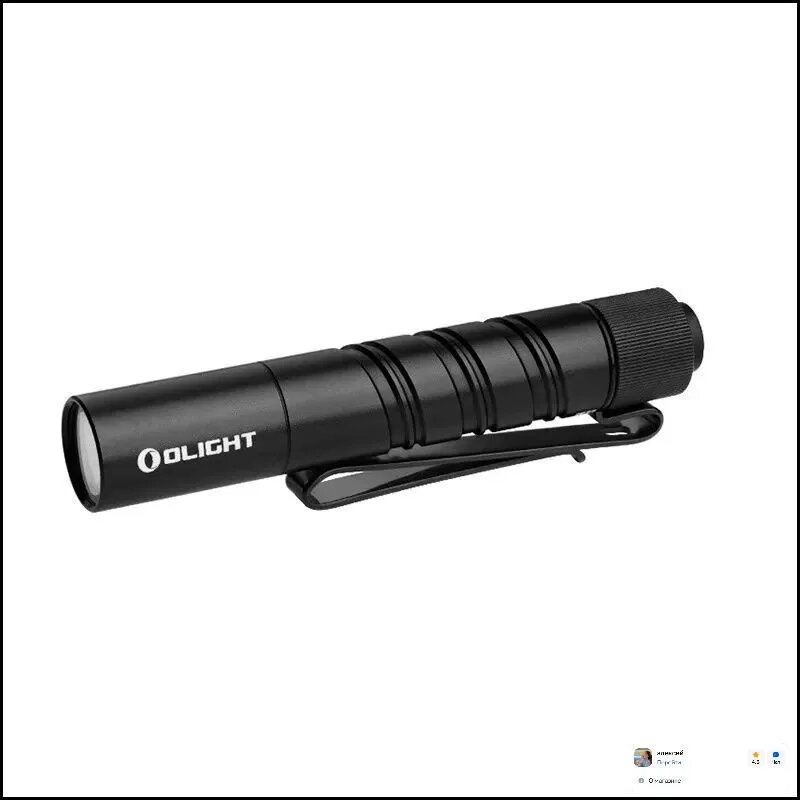Olight Фонарь-брелок ручной, черный, 300 люмен, дальность 62м, на батарейках ААА для дома, туризма, поиска
