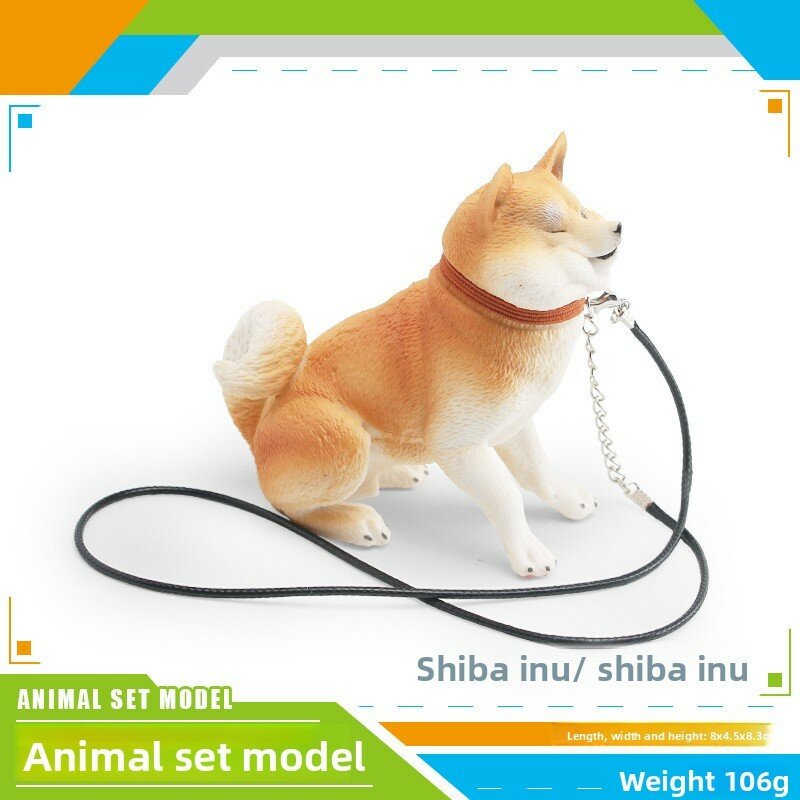 Рельефная собака pvc модель с аксессуарами для домашнего декора и коллекционеров желтый