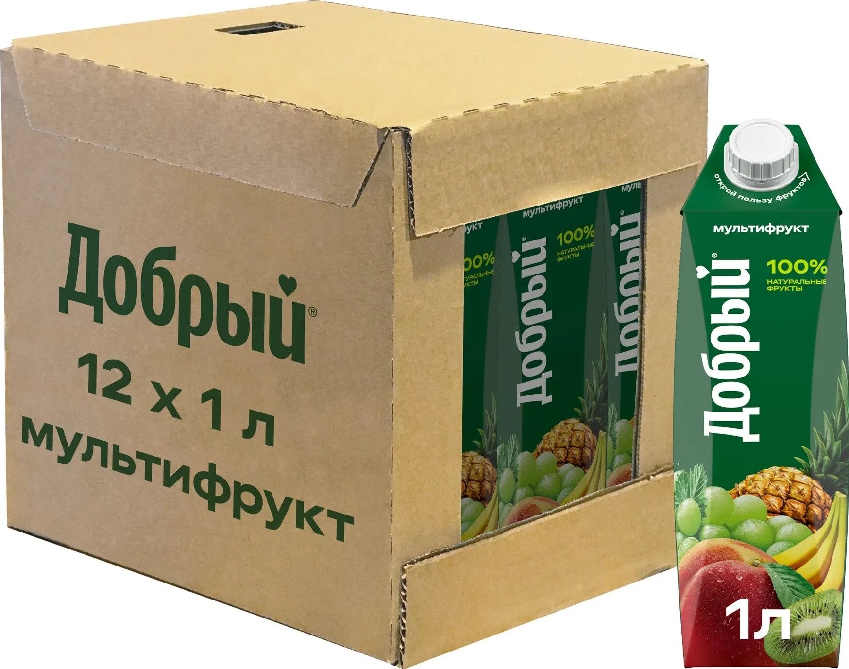 Добрый 1л. Мультифрут (нектар)/12шт. Добрый Соки и Нектары Россия