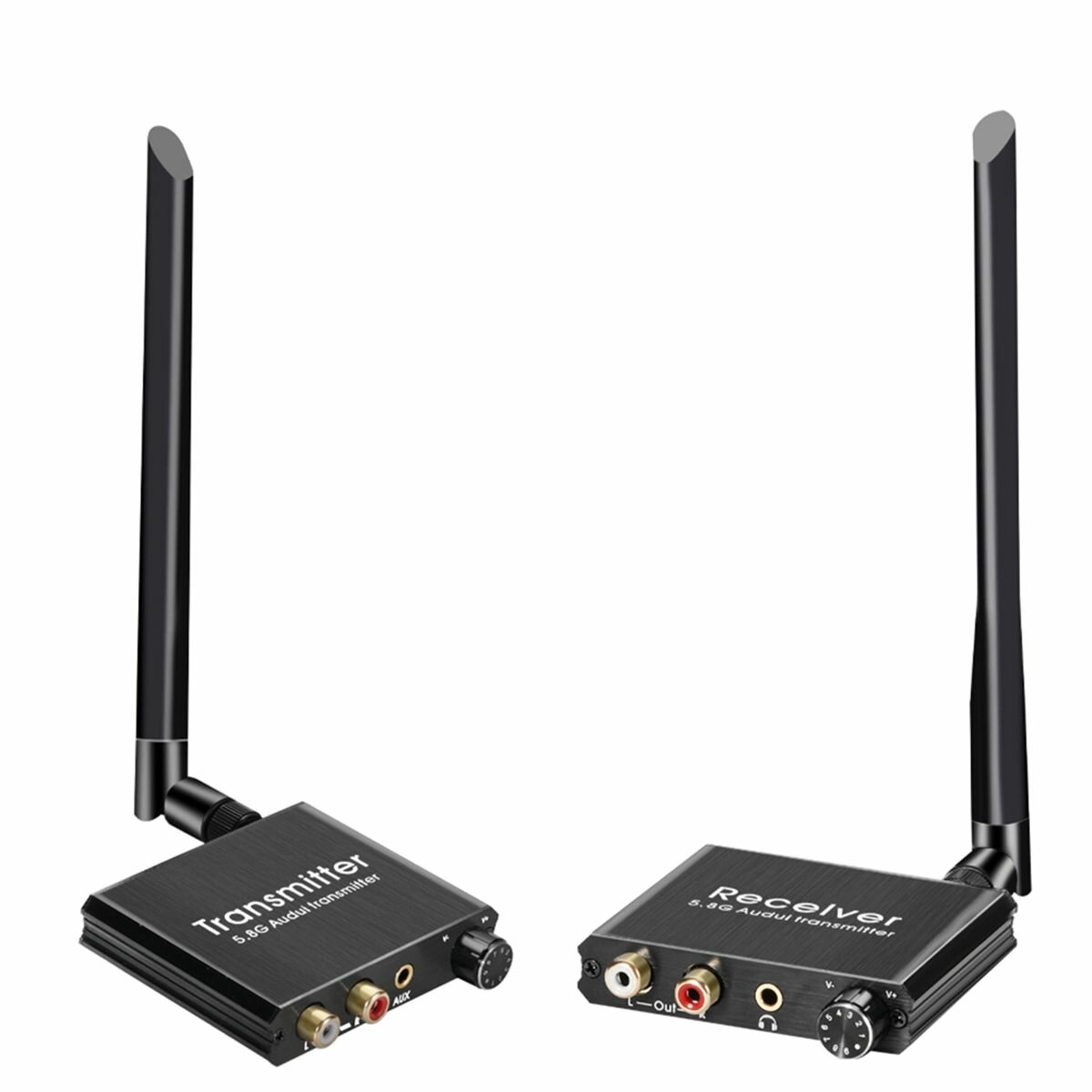 Беспроводной аудиопередатчик и приемник 50M 5.8G беспроводной аудиоадаптер с 3,5-мм R/L-конвертером для ТВ-приставки DVD ПК