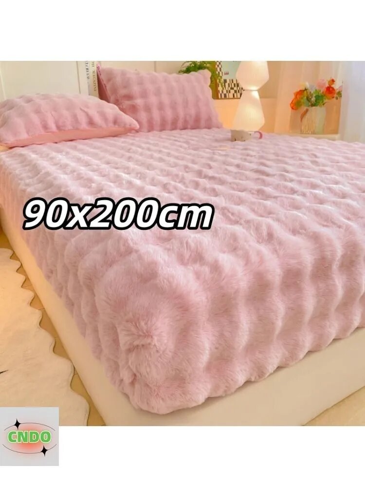 Покрывало покрывало из молочного велюра, Вельвет с размерами: 90 см х 200 см