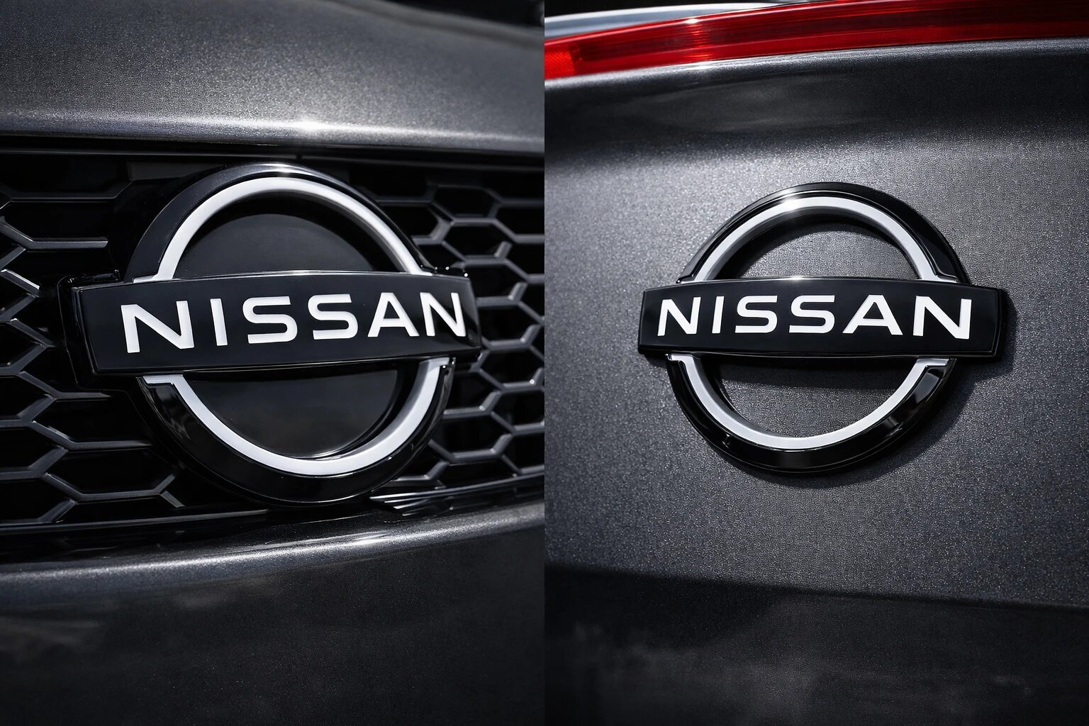 1 шт. 3D ABS эмблема Nissan для передней решетки, капота, задней new black white, 13.2cm x 10.8cm