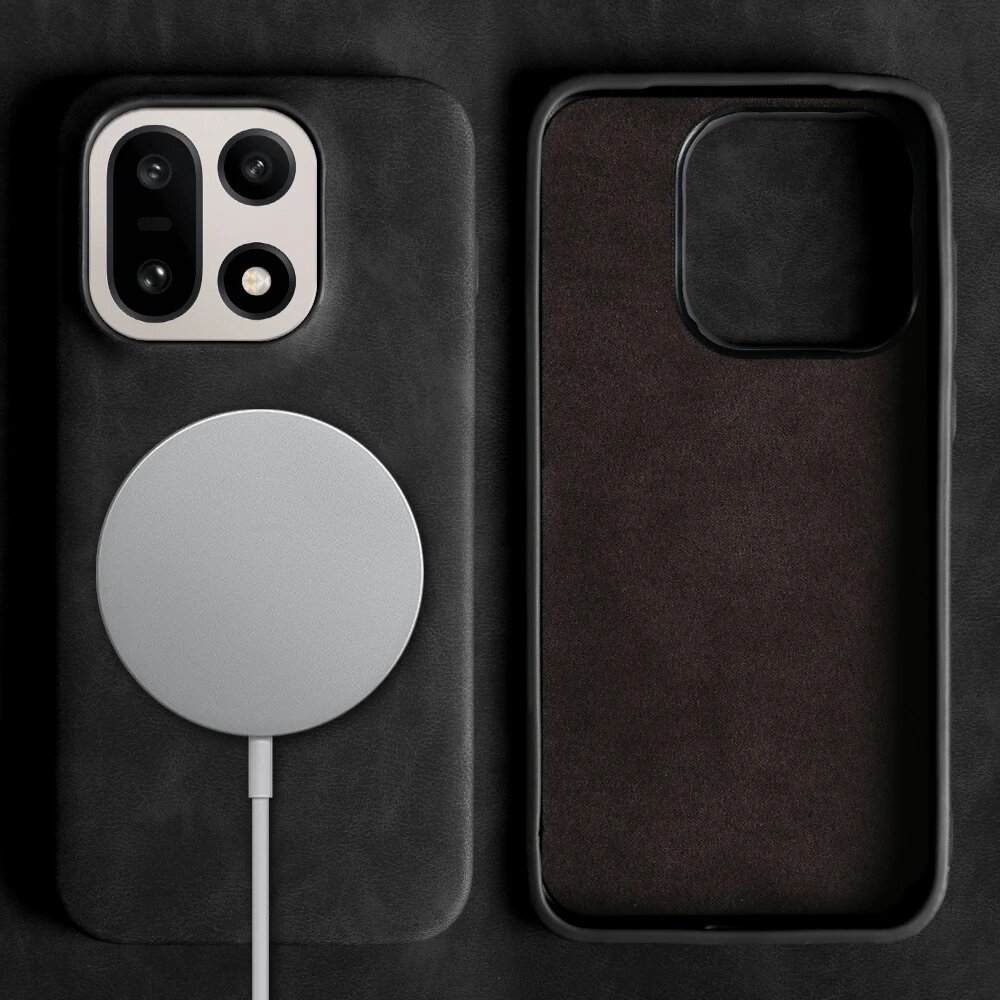 Кожаный магнитный чехол для телефона Magsafe для OnePlus Чехол из ПВХ для OnePlus 11, Black A26306