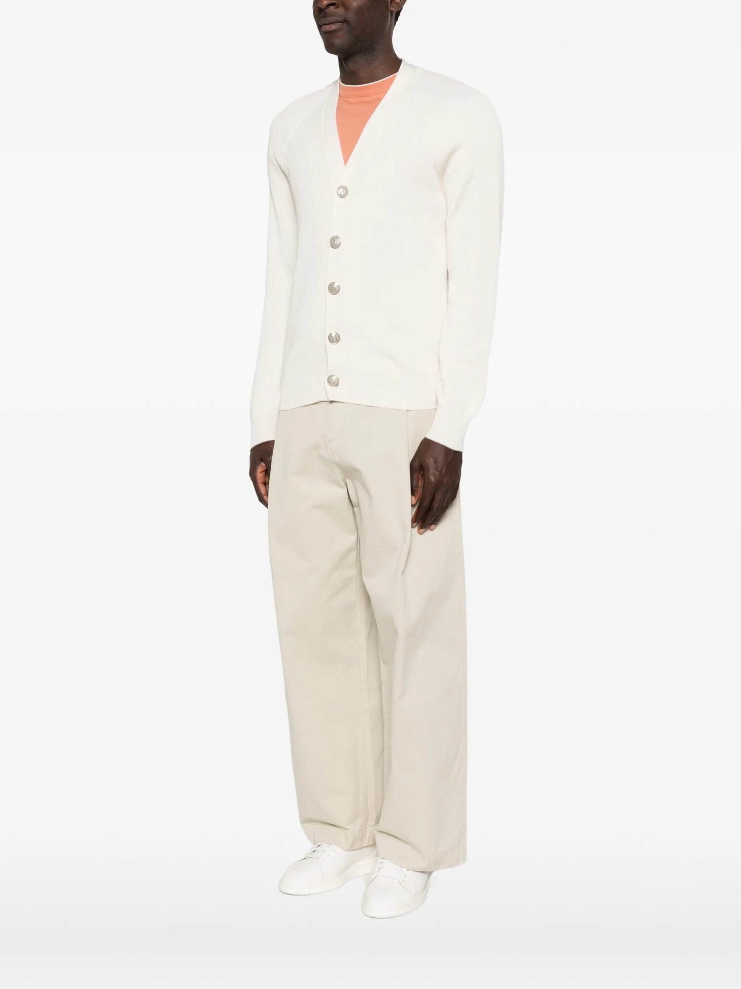 Кардиган BRUNELLO CUCINELLI Button ribbed cardigan, размер 52 — фото 1