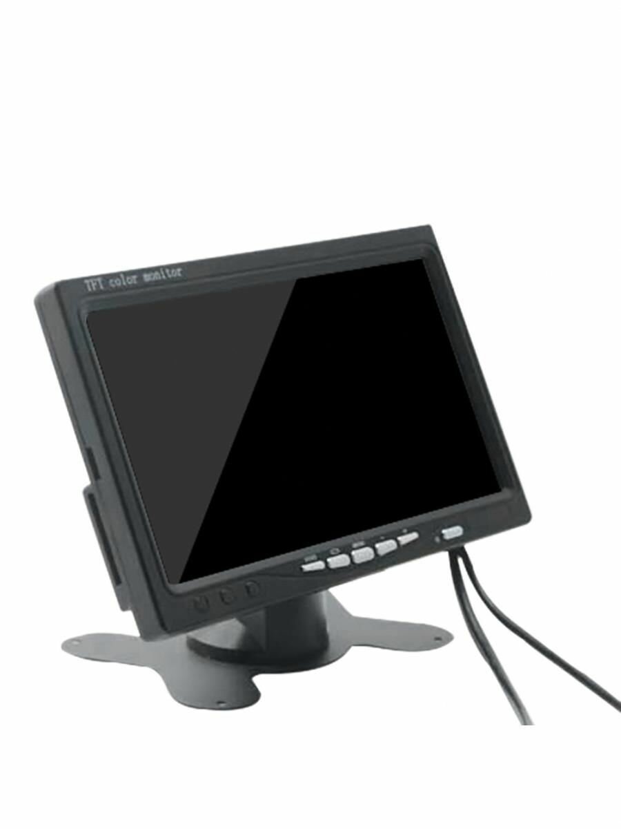 Компактный премиум монитор с диагональю 7 дюймов и разрешением 800x480, оснащенный двумя видеовходами для подключения в легковом автомобиле или грузовике, поддерживающий воспроизведение с DVD и CMMB