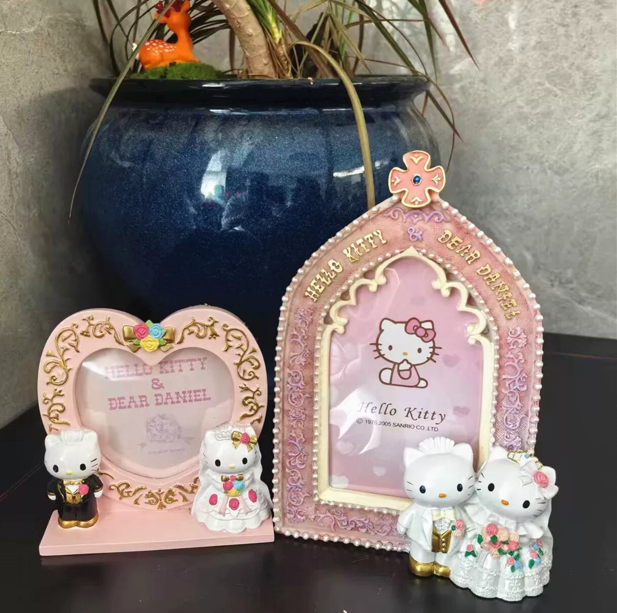 Набор кадров Polaroid 5 и 3 дюйма в форме сердца с рисунком Hello Kitty, белый и черный цвета, резиновые подарки