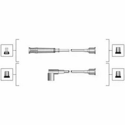 Комплект проводов высоковольтных M.MARELLI 941319170095 Bmw 3 E30 2.0, 2.5 85-93, 5 E28, E34 2.0-3.5 81-91, 6 E24 2.8 79-87, 7 E23, E24 3.5, 4.5 79-86