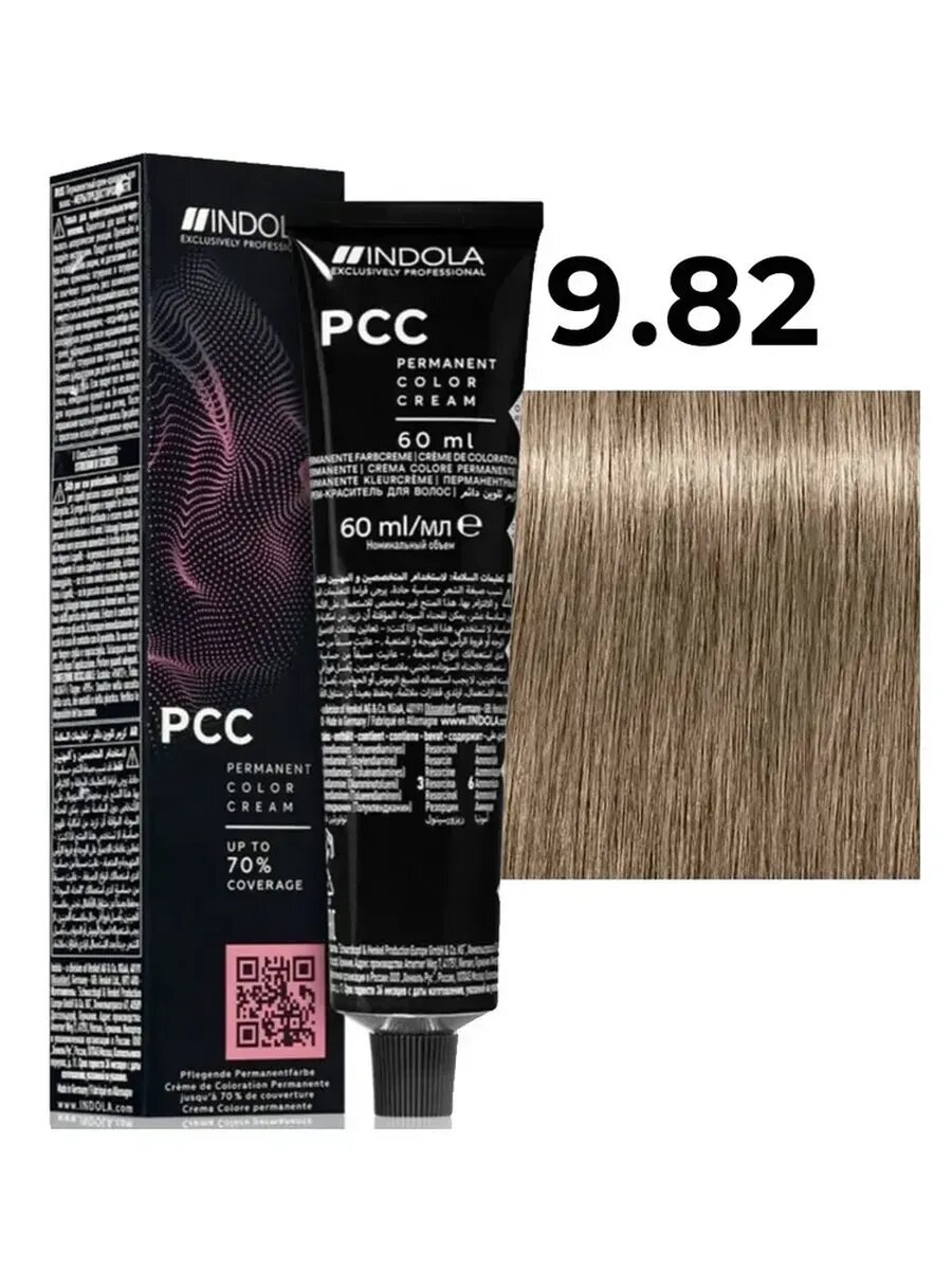 Indola Natural Essentials 9.82 Стойкая крем-краска для волос 60мл