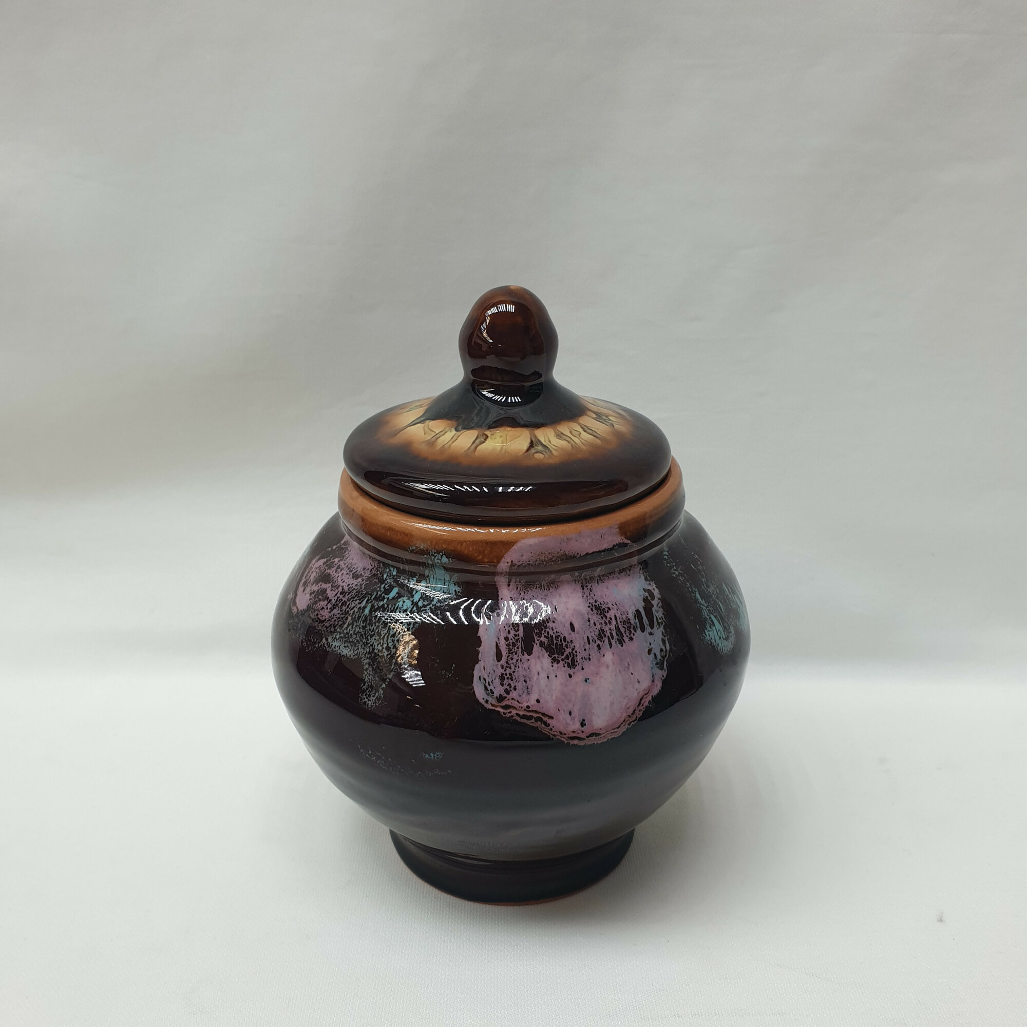 Винтажный горшок 500 мл, Орловская обливная керамика, СССР.