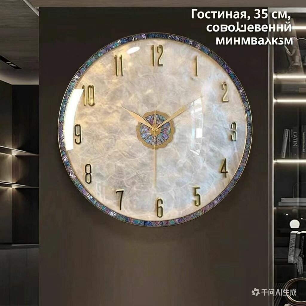 Механические настенные часы с арабскими цифрами, для гостиной, бесшумные при ходьбе, 35 см